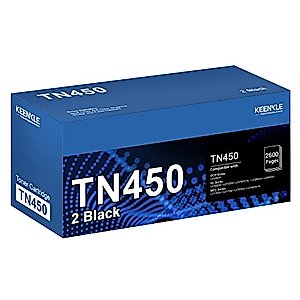 KEENKLE TN450 TN-450 Compatible for Brother TN450 TN-450 TN420 Toner Replacement to use with HL-2270DW HL-2280DW HL-2240 MFC-7360N DCP-7065DN MFC7860DW Intellifax 2840 2940 Printer(2 Black)