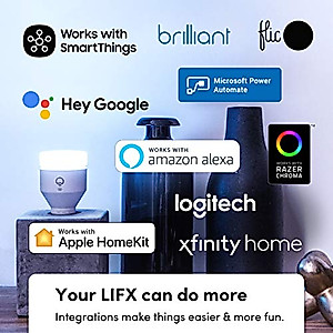 LIFX Color (Nightvision Edition), 1100lm E26, Wi-Fi Smart LED Light Bulb, Full Color and Whites, No Bridge Required, Works with Alexa, Hey Google, HomeKit and Siri, 1-Pack