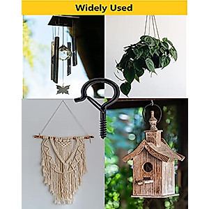 24 Pack Ceiling Hooks for Hanging Plants/ Outdoor String Lights, Screw Hooks with Safety Buckle, Wall Hangers and Light Hangers for Christmas Party Festival Decorations, Easy Release