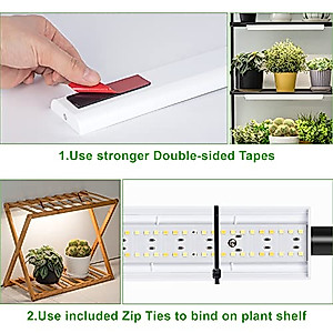 FOXGARDEN Grow Light Strip for Indoor Plants, Full Spectrum 192 LED Bright Grow Lamp with Auto On/Off Timer 4/8/12H, 10 Dimmable Brightness, 2 Packs