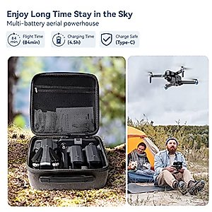 Ruko F11GIM2 Drone with Camera for Adults 4K, 3-Axis Gimbal+EIS, 9800ft Long Range, 84 Min Flight Time, 3 Batteries, GPS Auto Return Home, Follow Me, Waypoint, Point of Interest
