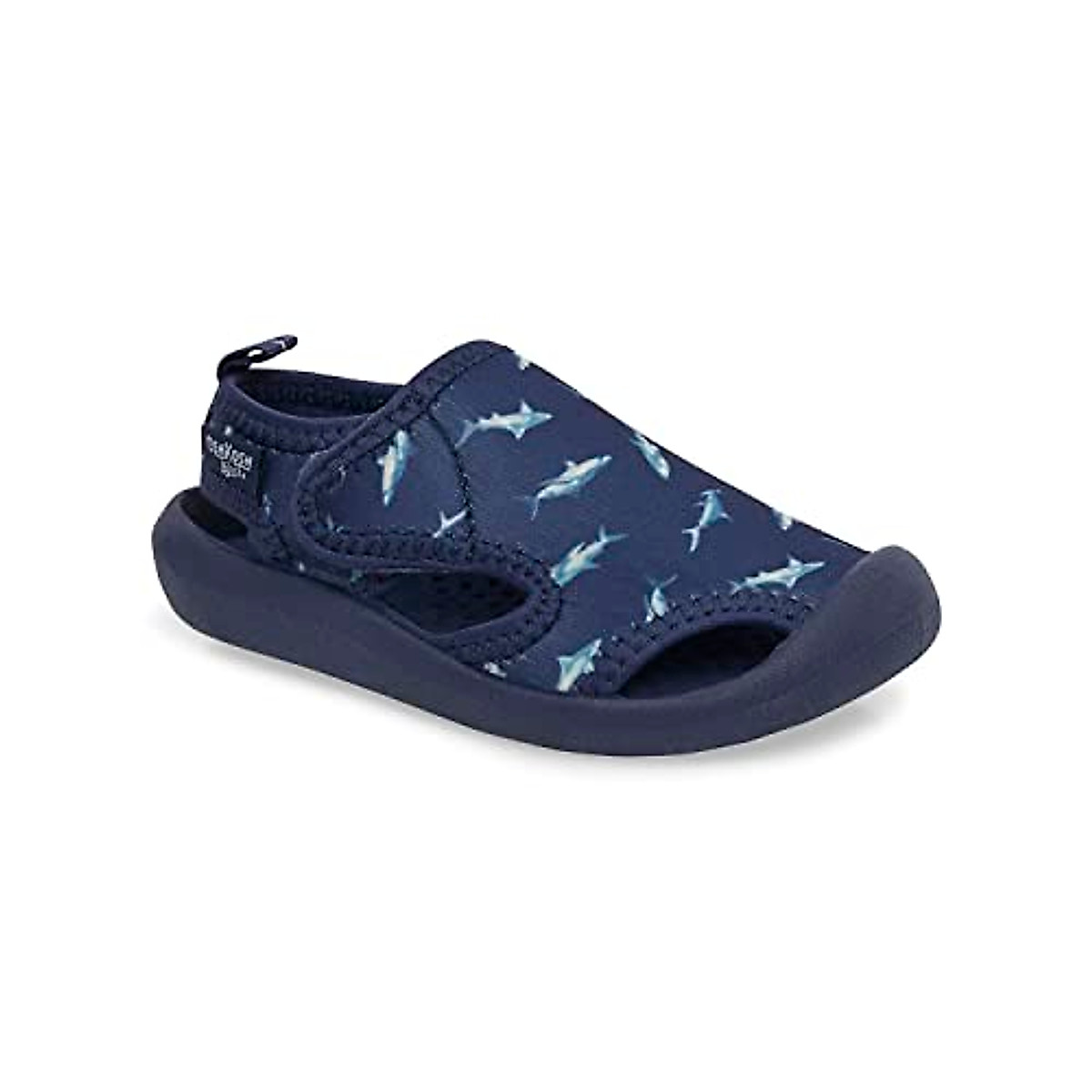 OshKosh B'Gosh Boy's Swimmie Sandal, Navy/Print, 8 Toddler