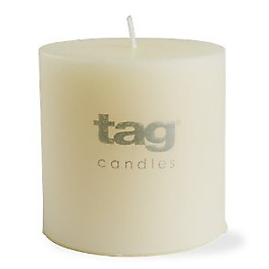 Tag Candle - Chapel Pillar 3x3 (Ivory)