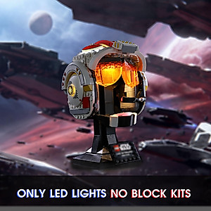Vaodest LED Light for Lego 75327 Luke Skywalker Red 5 Helmet Set,Design and Configuration Compatible with Model 75327 (LED Light Only, Not Building Block Kit)