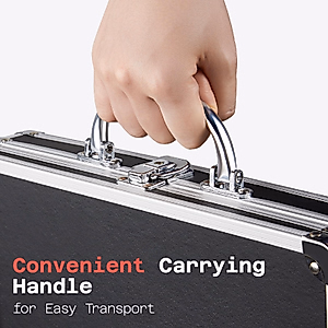 Sooez Locking Clipboard Storage Box, Heavy Duty Clipboard with Storage, Aluminum Locking Briefcase with Handle, Combination Lock Box Maximum Security, Large Capacity for 400 Paper Sheets & Tablet