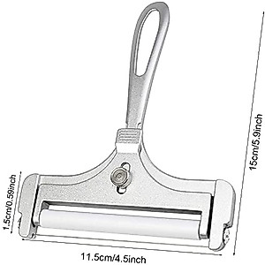 Poualss Stainless Steel Wire Cheese Slicer, Adjustable Thickness Cheese Cutter for Soft, Semi-Hard Cheeses Kitchen Cooking Tool