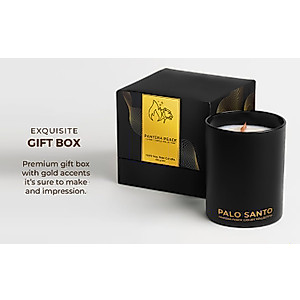 Pantera Peace Palo Santo Candle, Wood Wick Candles That Crackle, Scented Candle for Large Room, 40+ Burn Time, Wooden Wick Candles, Luxury Candle Gift, Meditation Prosperity Aromatherapy Soy Candle