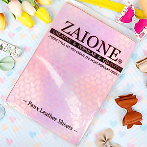 ZAIONE Random Faux Leather Sheets: Glitter Plaid Print Leather 20Pcs 8X12 Inch Grain Texture Embossed Colors Pattern Leather for Earrings Crafts