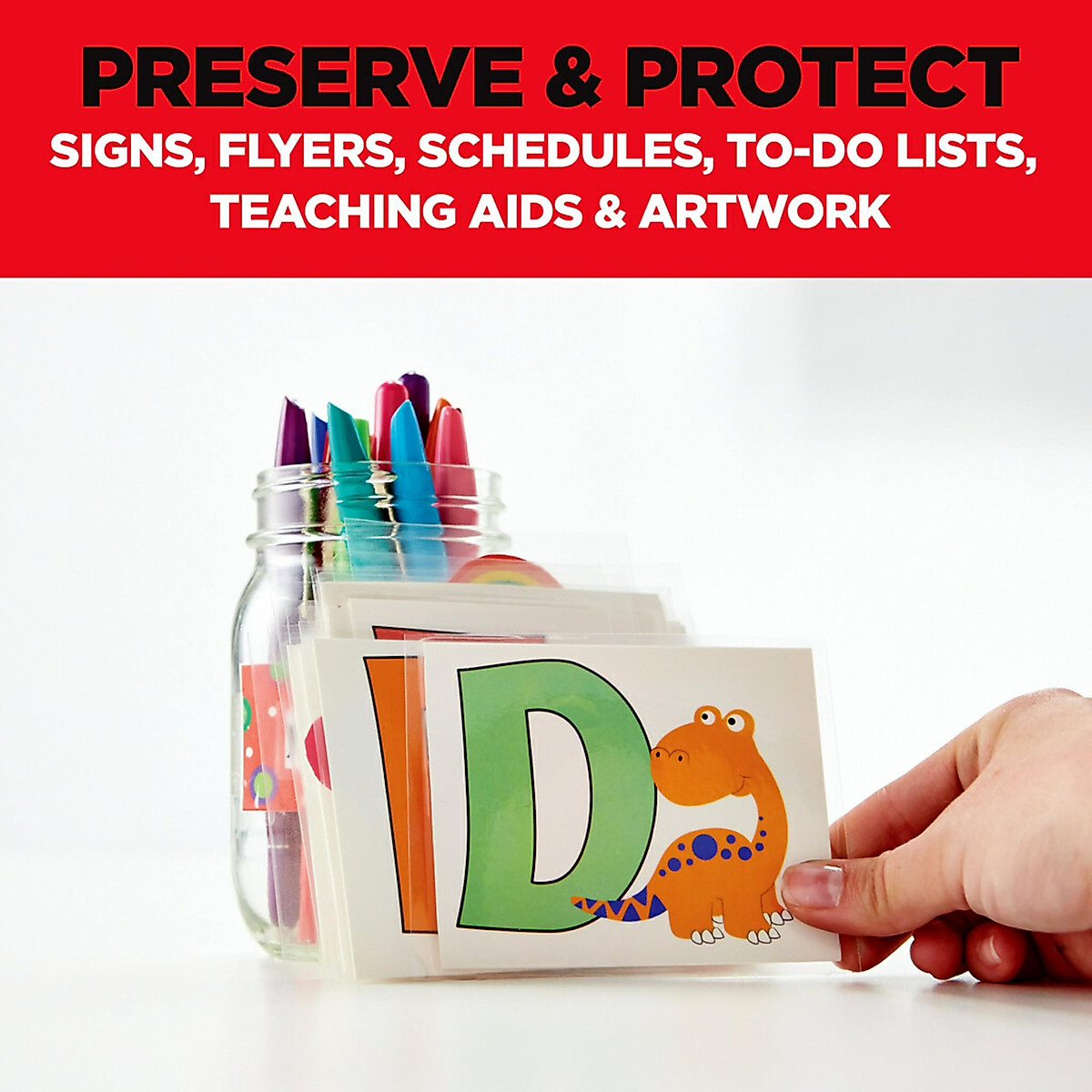 Scotch Thermal Laminating Pouches, 100 Pack Laminating Sheets, 3 Mil, 8.9 x 11.4 Inches, Education Supplies & Craft Supplies, For Use With Thermal Laminators, Letter Size Sheets (TP3854-100)