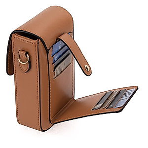 Montana West Cell Phone Purse Small Crossbody Bags for Women Cellphone Wallet with RFID Blocking Credit Card Slots MWC-204BR