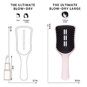 Tangle Teezer Large Ultimate Blow Dry Brush, Vented Hair Brush for a Quick & Easy Blowout, Adds Volume & Lift, for Thick & Curly Hair Types, Tickled Pink