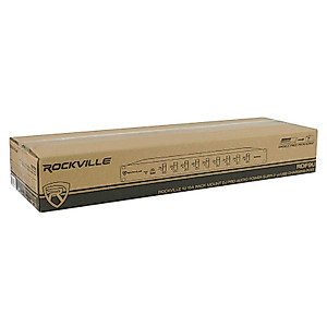 Rockville 1U 15A Rack Mount DJ Pro Audio Power Supply Strip w/USB Charging (RDF9U)
