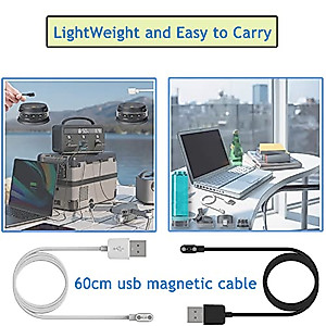 YwonShne Charger Compatible with HidrateSpark PRO/HidrateSpark PRO Steel/HidrateSpark PRO Tumbler Charger Chargering Cable Cord Magnetic USB Cradle Accessories(Black+Black)