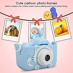 12MP Camera, with 2.0in IPS Screen, Mini Digital Camera, for Kids, for Children,(Brave Blue)