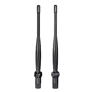 Eightwood 2.4GHz 5GHz 5.8GHz Dual Band WiFi Antenna 5dBi RP-SMA Antenna (2-Pack) for PC Desktop, WiFi Router, PCIe Network Card, USB Adapter, Wireless Range Extender, IP Camera