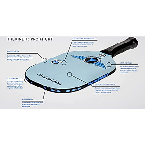 PROKENNEX Pro Flight - Pickleball Paddle with Toray T700 Carbon Fiber Face - Comfort Pro Grip - USAPA Approved (Blue)