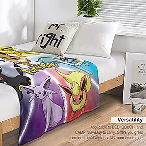 Anime Throw Blanket, 30x40 inch Fleece Blanket Lightweight Blankets for Sofa, Couch, Bed, Camping, Travel - Super Soft Cozy Microfiber Blanket and Xmas Gift