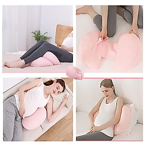 Luzly Pregnancy Pillow Side Sleeper Adjustable Maternity Pillows for Sleeping Snoogle Body Pillow Wedge for Back Pregnancy Gifts for First Time Moms