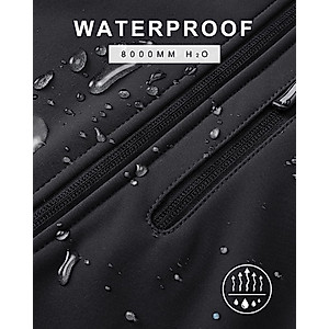 33,000ft Men's Softshell Jacket with Hood Fleece Lined Windbreaker Lightweight Waterproof Jackets for Hiking