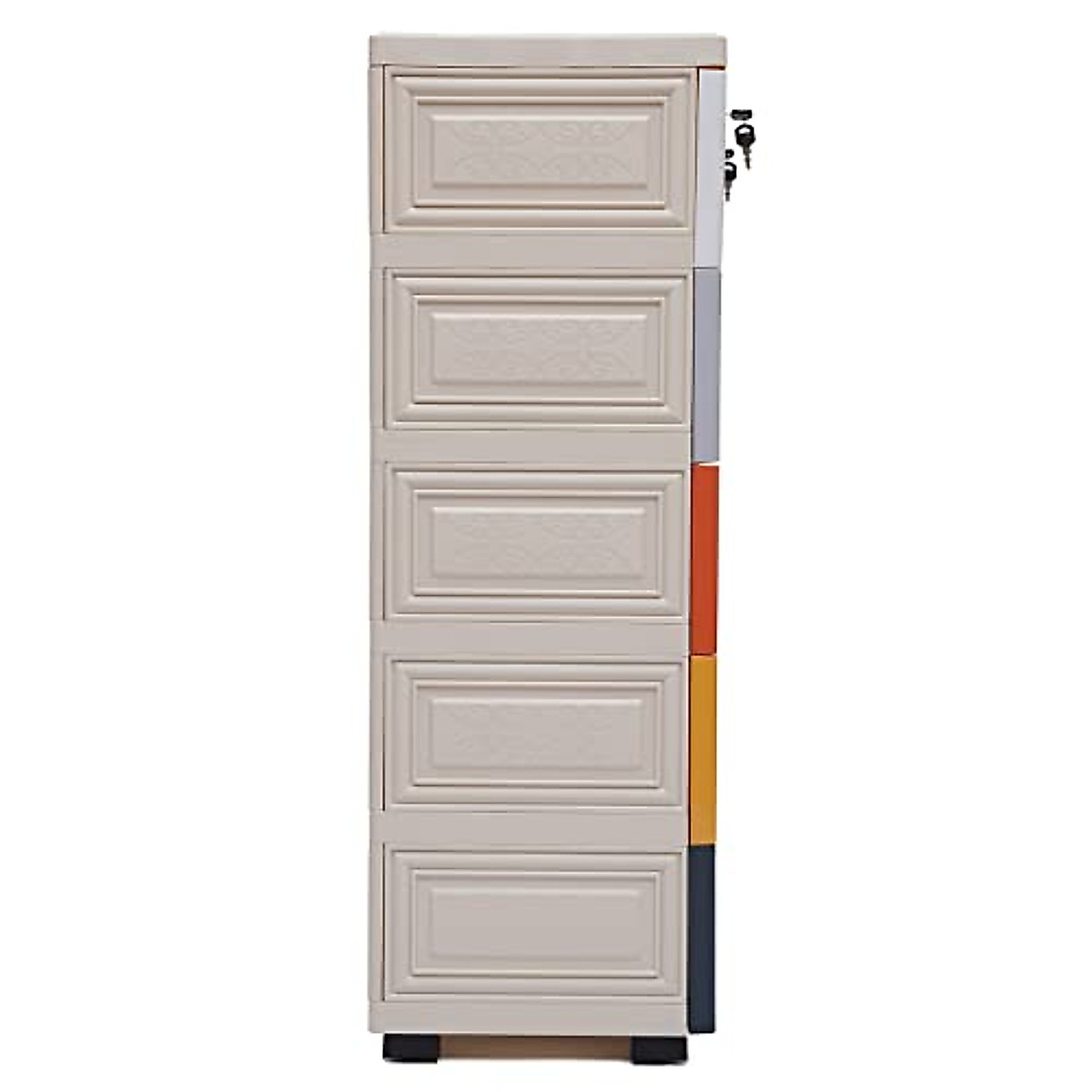 Plastic Drawers Dresser with 6 Drawers, 19.69 x 13.78 x 40.16inches Plastic Tower Closet Organizer with Wheels Suitable for Apartments Condos And Dorm Rooms, Gdrasuya10 (Color A)