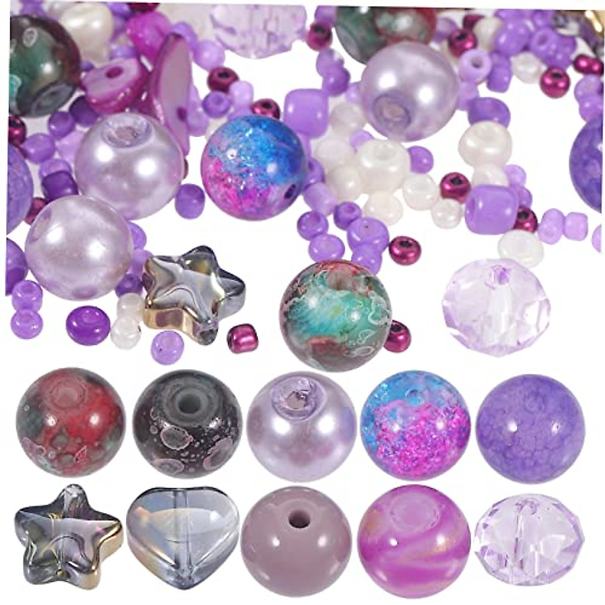 COHEALI Gemstone Beads for Jewelry Making Bracelets Beads 3pcs 2 Mixed Bead Suit Jewelry Necklace DIY Crafts Accessories Beads Plastic Purple Bracelet Bracelets Kit