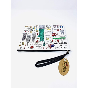 Girls & Women Large Fashion Cute New York Souvenir Zipper pouch Travel Cosmetic Bag Hand Bag Makeup Purse (JP-330133B)