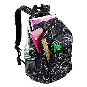 Parquet Travel Backpack For Outdoors,Luggage,Laptops - Adults Sports Bookbag, Lightning, (Black)