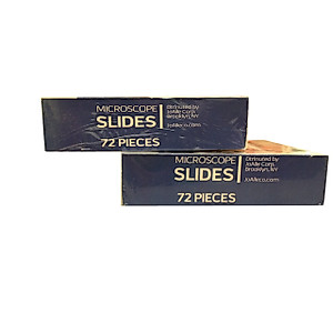 American Labs BS-144P-200S-22-A 144 Blank Microscope Slides and 200 Cover Glass Pre Cleaned - 2 Packs Ground Edges