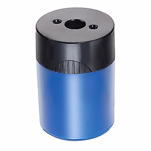 STAEDTLER pencil sharpener, premium quality sharpener with screw-on lid, prevents accidental openings, compact size for pencil case and work-station, 511 63BK (Pack of 1) , Assorted colors.