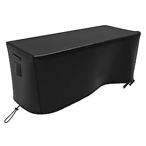 ATYARD Gas Fire Pit Cover Rectangular 58x24x24 inch - Waterproof Windproof Anti-UV Heavy Duty Patio Firepit Furniture Covers Black