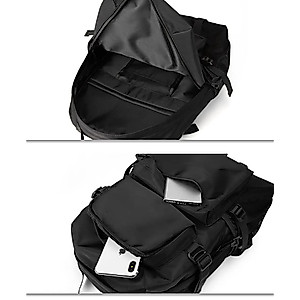 Male Backpack Travel Leisure Bag Computer Schoolbag for College and Middle School Students Can Fit 15.6 "laptop (black)