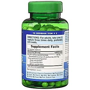 Puritans Pride Non-GMO Soy Isoflavones 750 Mg, May Help with hot Flashes in menopausal Women*, 120 ct