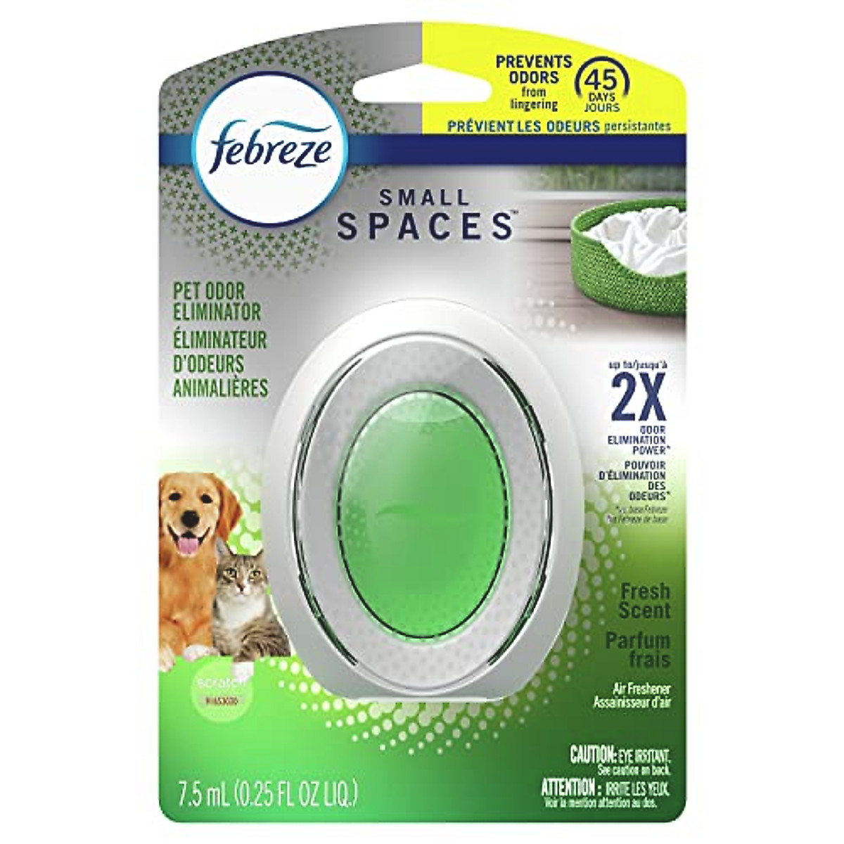 Febreze SMALL SPACES Pet Odor Fighter Air Freshener, Fresh, 3 count