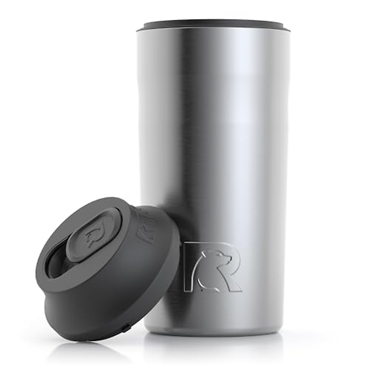 RTIC Can Chiller with Slider Lid, Fits Various Sizes Including 12oz, 16oz, & Slim Cans, Double Wall Vacuum Insulated, Stainless Steel, Sweat Proof, Stainless