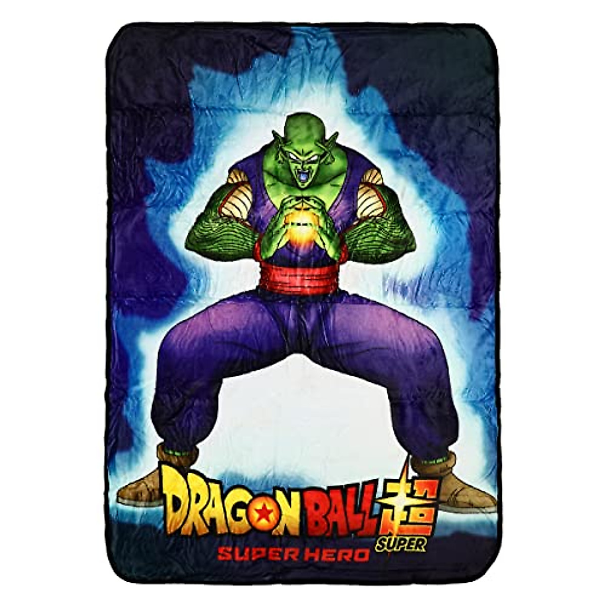 Bioworld Dragon Ball Super Hero Piccolo Digital Print Twin Size Throw Blanket