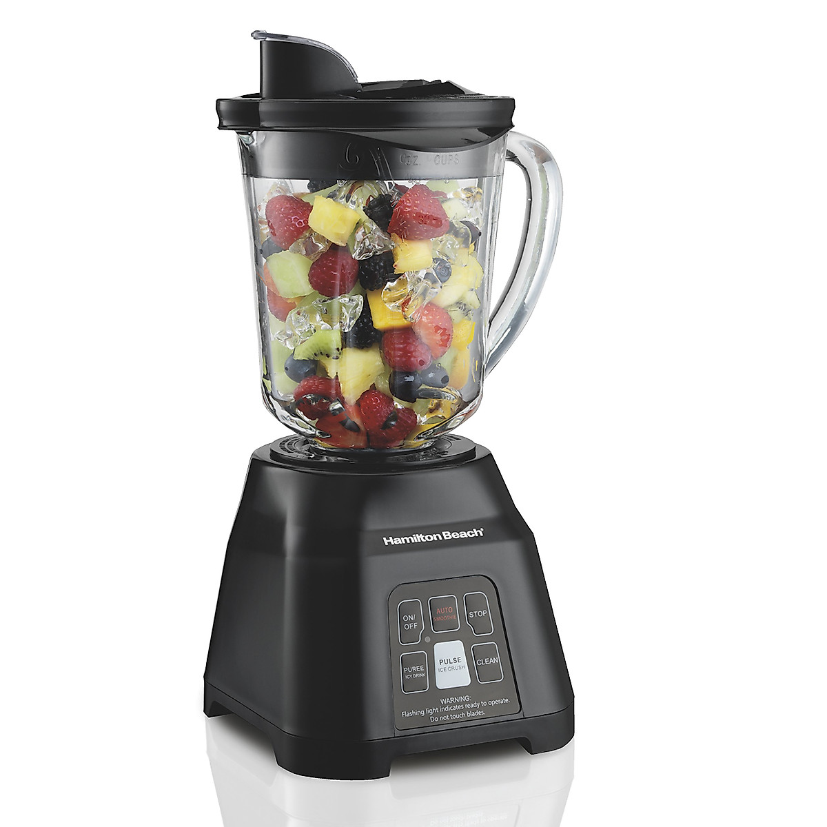Hamilton Beach Smart Blender with 5 Functions & 40oz Glass Jar for Shakes and Smoothies, Black (56207)