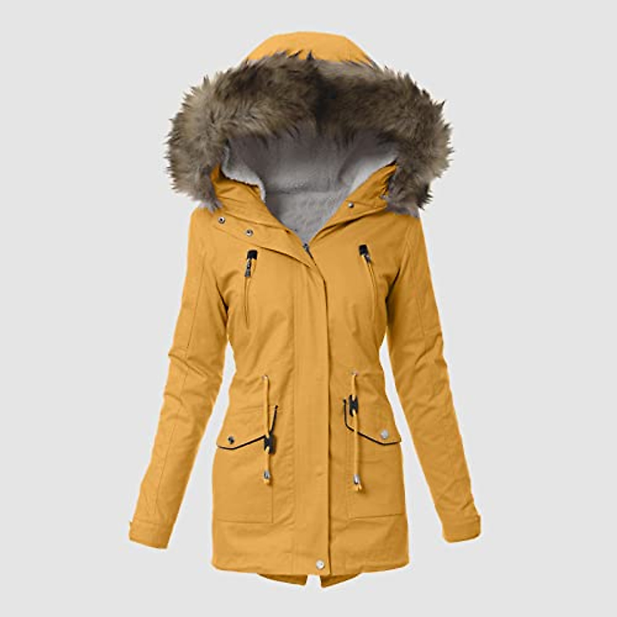 Winter Jacket with Hood Winter Coats for Women Waterproof Hooded Warm Winter Coat Quilted Thicken Puffer Jacket with Removable Hood Sweaters Tops for Work for Women Fall Hoodies for Women Blouses