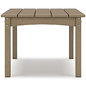 Signature Design by Ashley Hyland Wave Outdoor Coffee Table, 44" W x 24" D x 18" H, Brown
