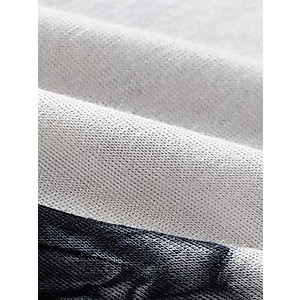 SweatyRocks Women's Round Neck Short Sleeve Casual Tie Dye Crop Top T-Shirt Grey XS