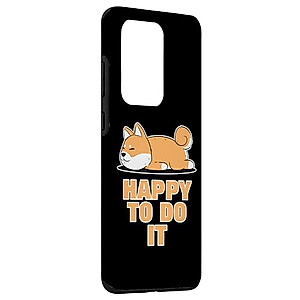 Galaxy S20 Ultra Funny Shiba Inu Uni Dog Lying Happy Sleeping Laziness Lazy Case
