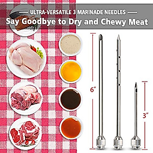 Kar4Field Meat Injector Syringe, 304-Stainless Steel Meat Injectors for Smoking with 3 Meat Needles, Heavy-Duty 2 Oz Flavor Injector Marinades for Meats Turkey BBQ, PVC Storage Tray Included