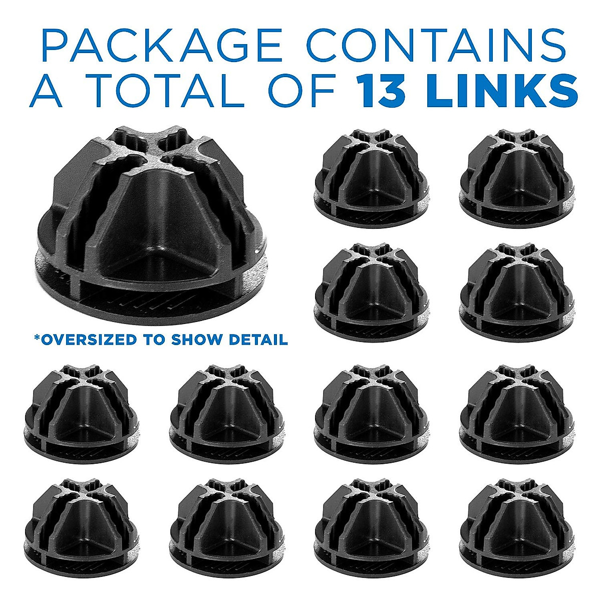 Work-It! 24 Piece Storage Cube Connector | Fits Modular Storage Cube Organizers with 0.16" Wire Diameter, Black