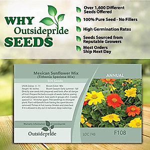 Outsidepride Orange Tithonia Mexican Sunflower Garden Cut Flowers & Climbing, Vining Plant Mix - 500 Seeds