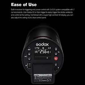 GODOX AD300 Pro Godox AD300Pro Godox Flash for Canon Sony Nikon Fuji Olympus Panasonic Camera,TTL 2.4G HSS 1 / 8000s Outdoor Strobe with 2600mAh Lithium Battery,320 Full Power Flashes