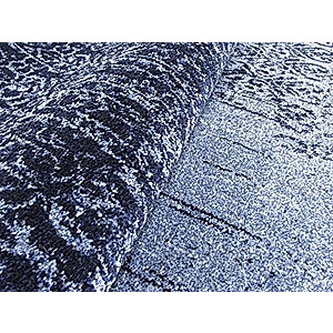 Unique Loom Del Mar Collection Area Rug-Transitional Inspired with Modern Contemporary Design, Rectangular 5' 1" x 8' 0", Blue/Navy Blue