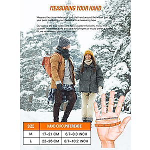 TRENDOUX Winter Gloves Men Women, Touch Screen Unisex - Stretchy Material - Elastic Cuff - Hands Warm Windproof for Running Driving Walking Hiking - Thickened Knit Extreme Cold Weather Glove - Black M