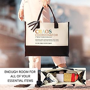 Thank You Gifts for Women, Teacher, Coworker, Boss - Boss Lady Gifts for Women, Coworker Gifts - Administrative Professional Day Gifts - Employee Appreciation Gifts, Chaos Coordinator Gifts - Tote Bag