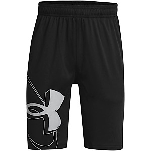 Under Armour boys Prototype 2.0 Shorts , Black (001)/Mod Gray , Youth Large