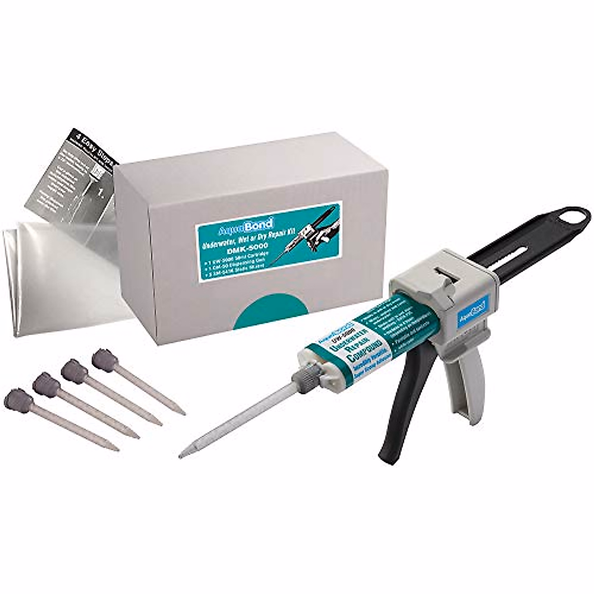 AquaBond Underwater Pool Repair Epoxy Kit for Swimming Pools and Spas - DMK-5000 50ml Kit (White)