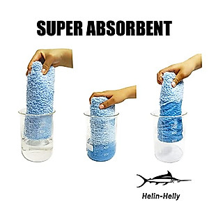 Helin-Helly Edgeless Microfiber Towels for Cars, Car Drying Towel,Microfiber Drying Towels for Cars Detailing, 16 * 16 Inches, Blue, 8 Pack